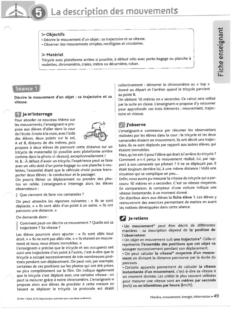 Sciences 5 | PDF