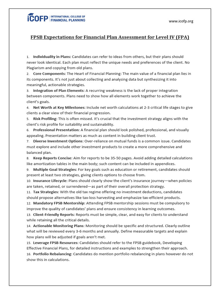 Financial Plan Construction | PDF | Mentorship | Investing