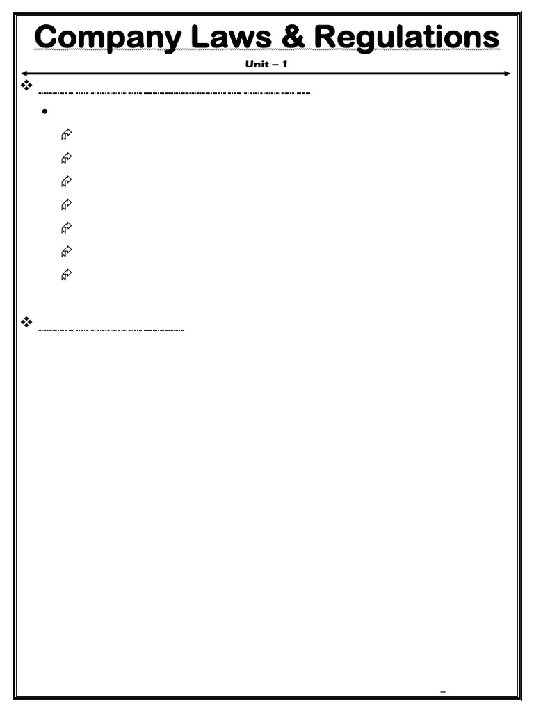 Legal Framework Notes | PDF | Securities (Finance) | Articles Of ...