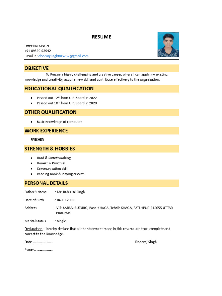 Resume Polytechnic FTP | PDF