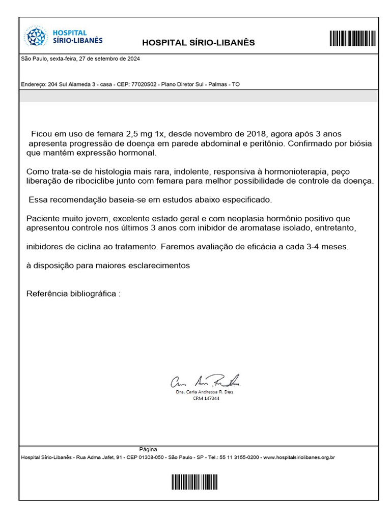 Elizabeth Ritter - Relatório e Receita | PDF | Remédio | Causas de morte