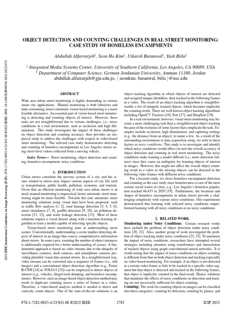 Object Detection and Counting Challenges in Real Street Monitoring Case ...