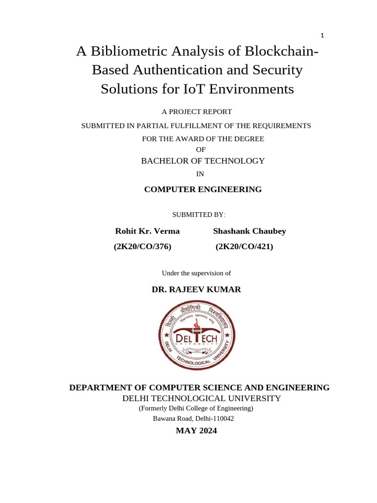 Bibliometric Analysis of Blockchain IoT Security | PDF | Internet Of Things | Computer Security