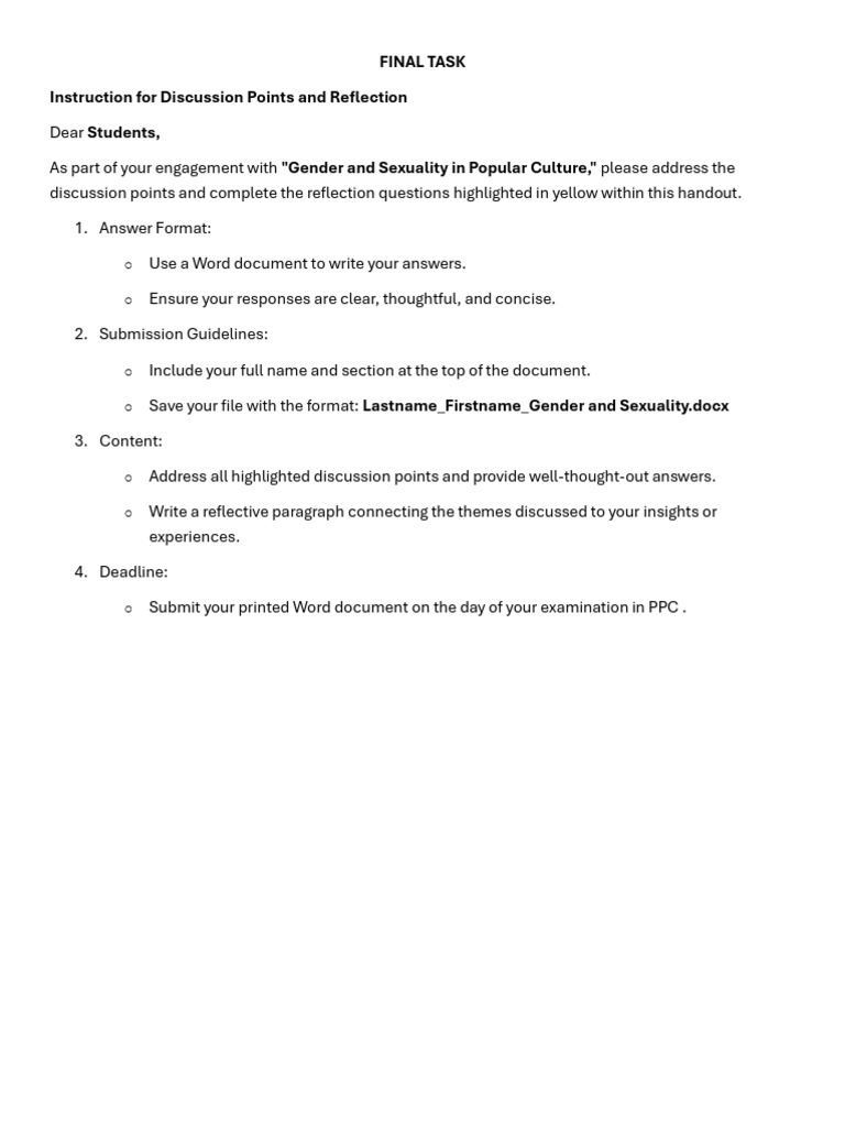 FINAL-TASK-IN-PPC | PDF | Stereotypes | Gender