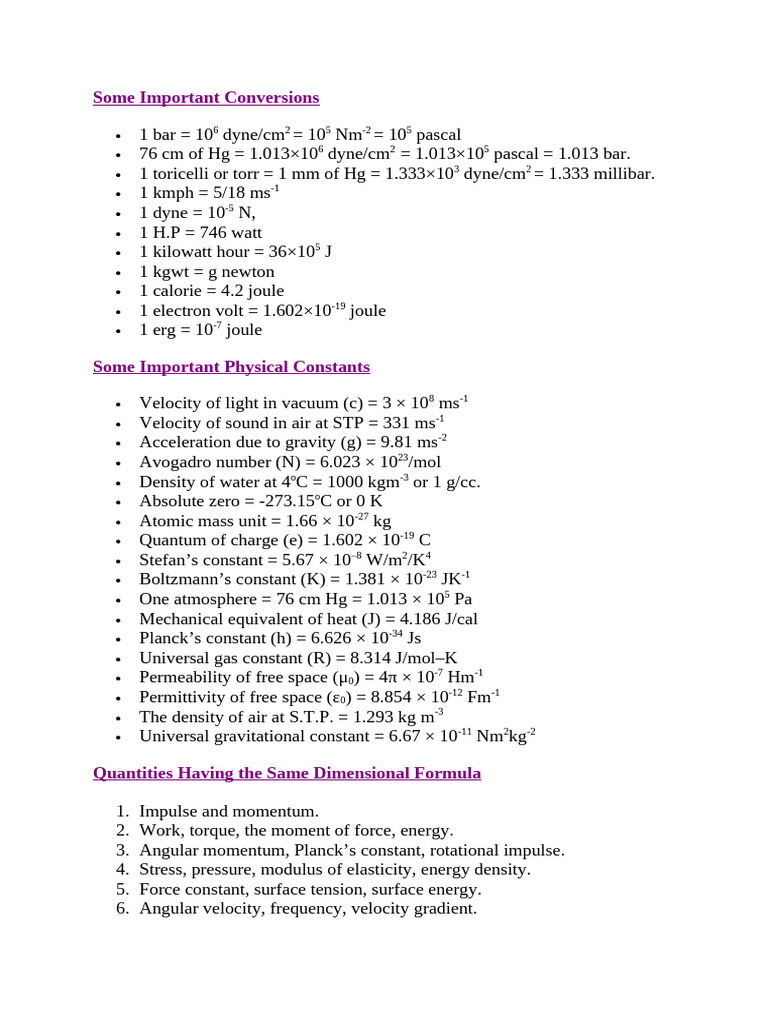 001-Physics Numericals | PDF