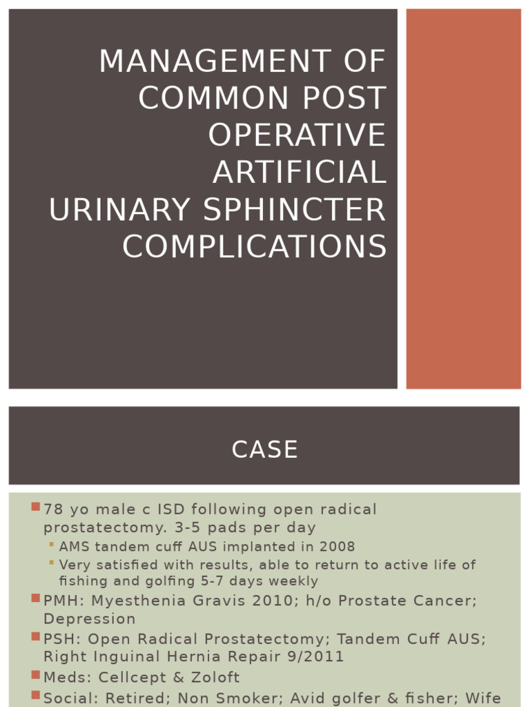 Infected AUS MGMNT - 2013 | PDF | Urinary Incontinence | Urology