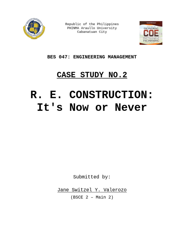 Case Study No. 2.Docx | PDF | Needs Assessment | Business