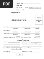 Student Information Form Details | PDF