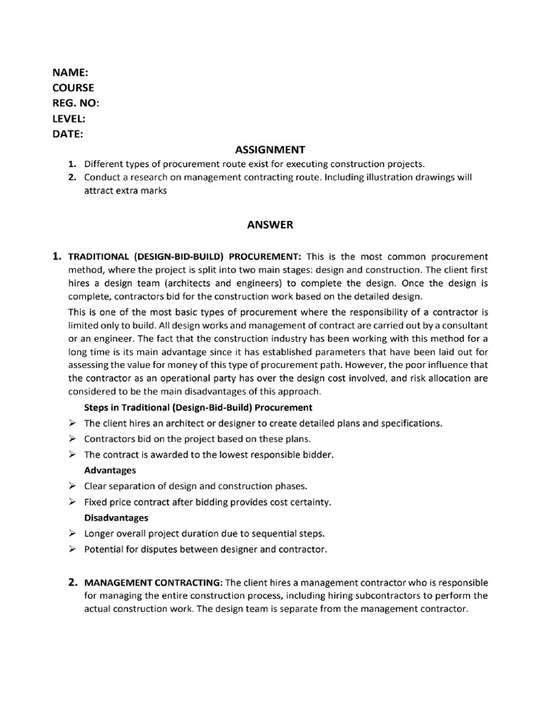 Procurement Assignment | PDF