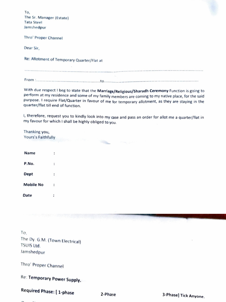 Temporary Allotment, Electricity, Water Tanker | PDF