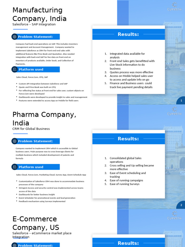 Salesforce - Case Studies | PDF | Customer Relationship Management | Cloud Computing