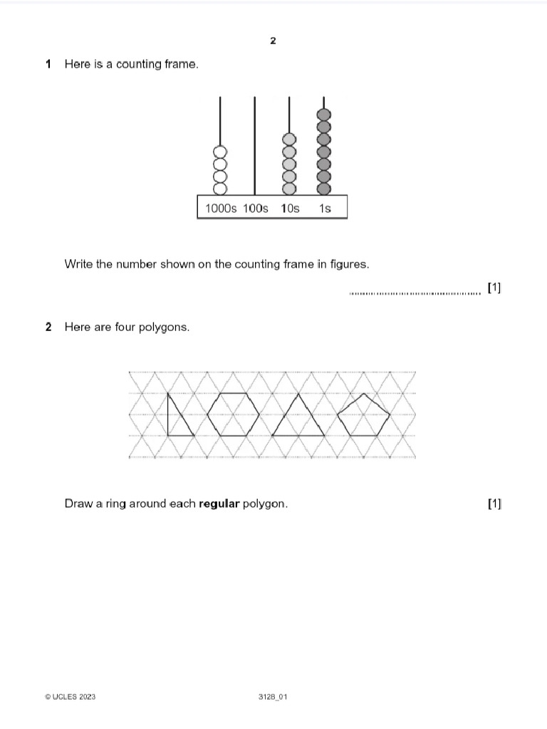 Maths Test 1 | PDF