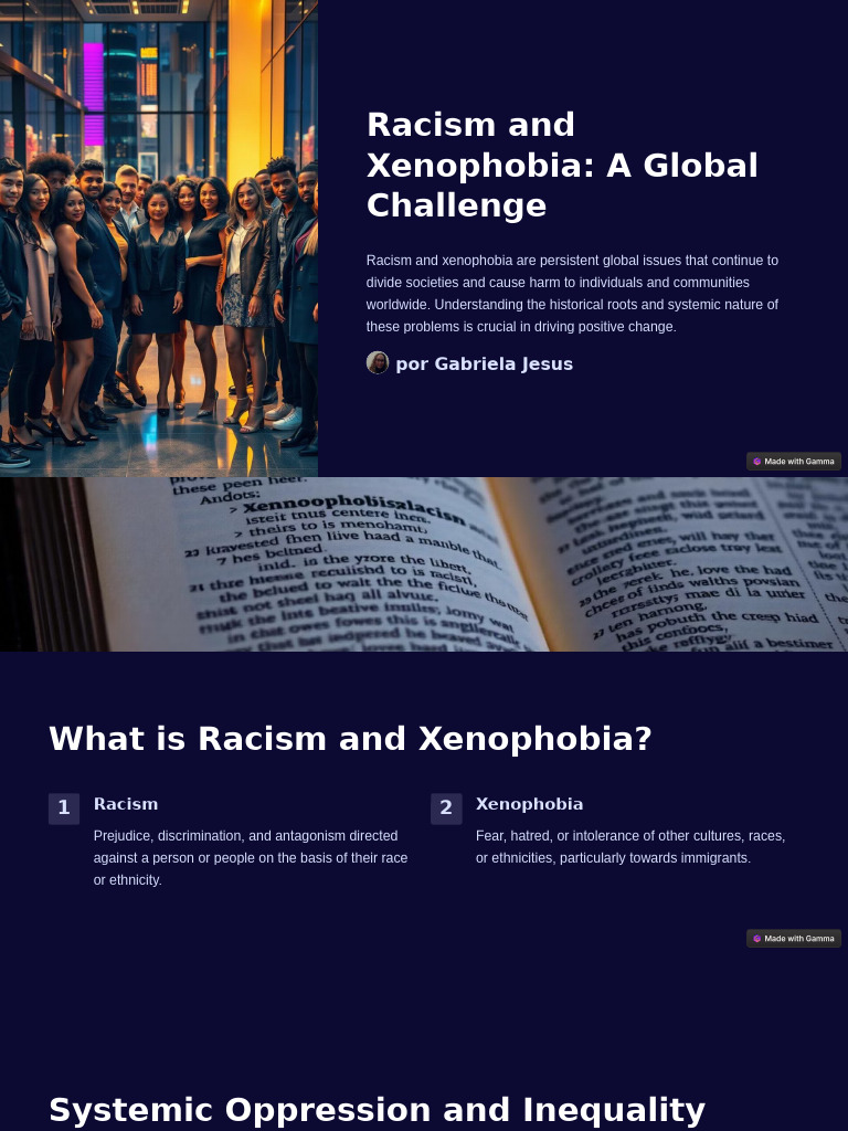 Racism and Xenophobia A Global Challenge | PDF | Racism ...