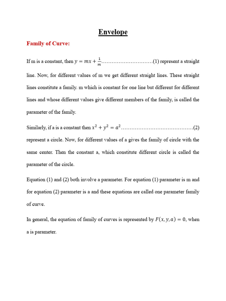 14. Envelope | PDF | Equations | Geometry