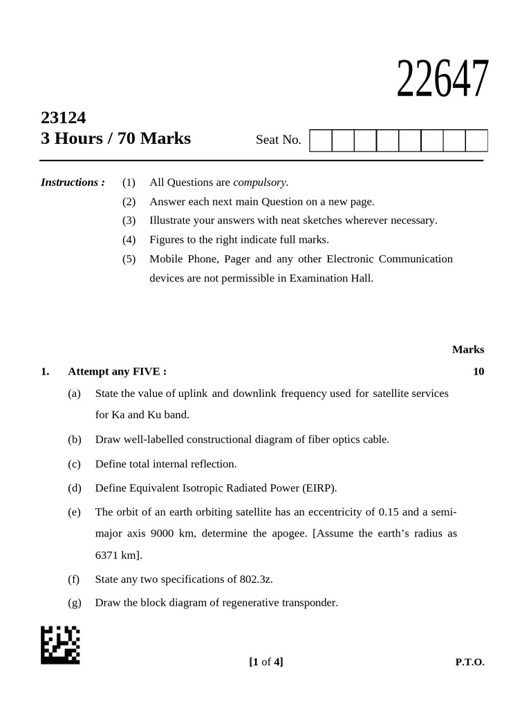 2023 Winter Question Paper (Msbte Study Resources) | PDF | Optical Fiber | Optics