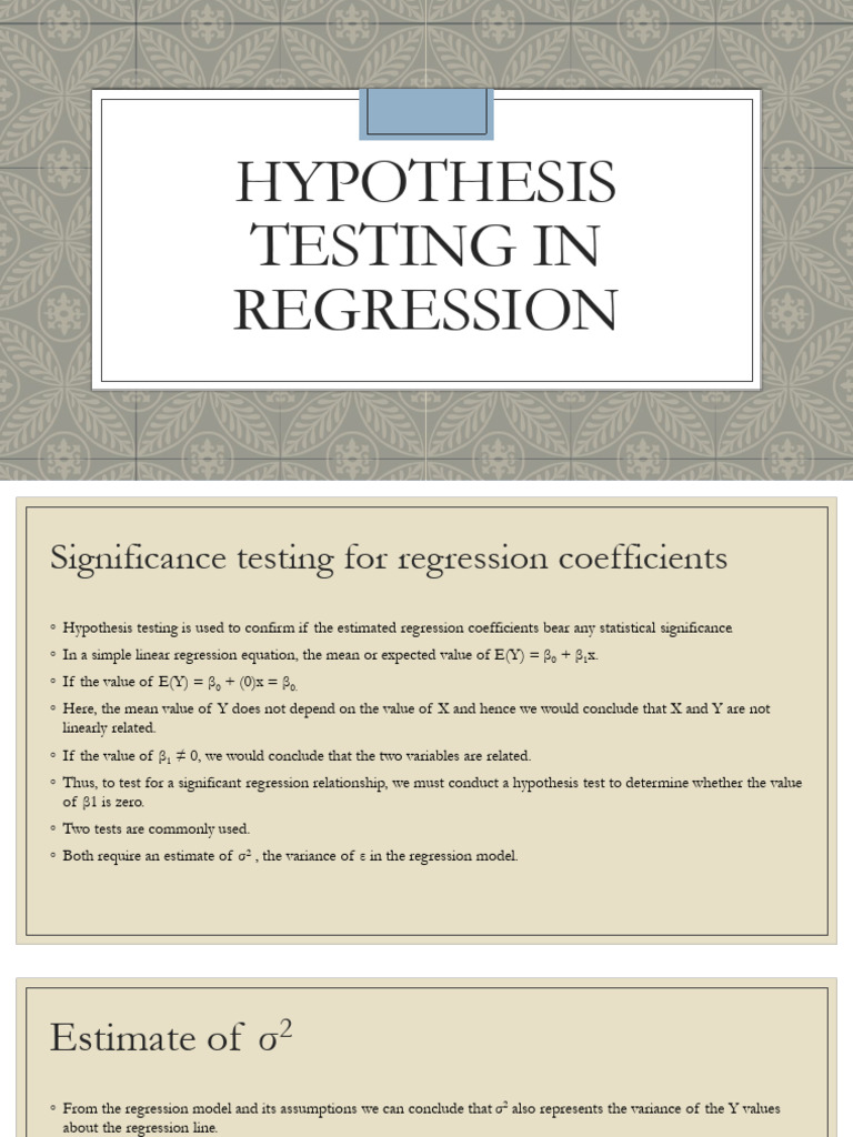 Hypothesis For Data | PDF | F Test | Regression Analysis