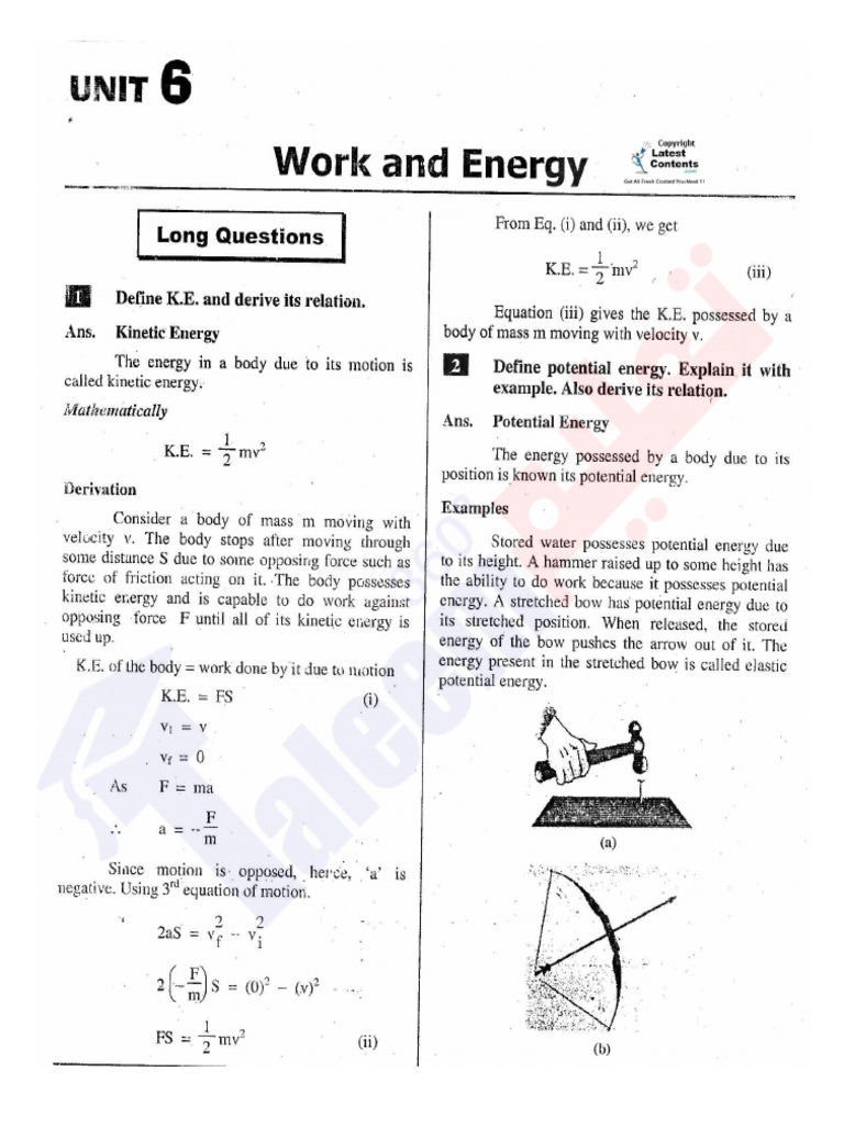 9th Phy Ch6 | PDF