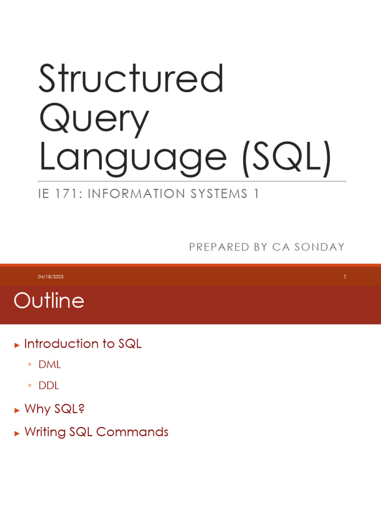 IE 171 Lecture 8 - SQL (Part 2) | PDF | Postgre Sql | Table (Database)