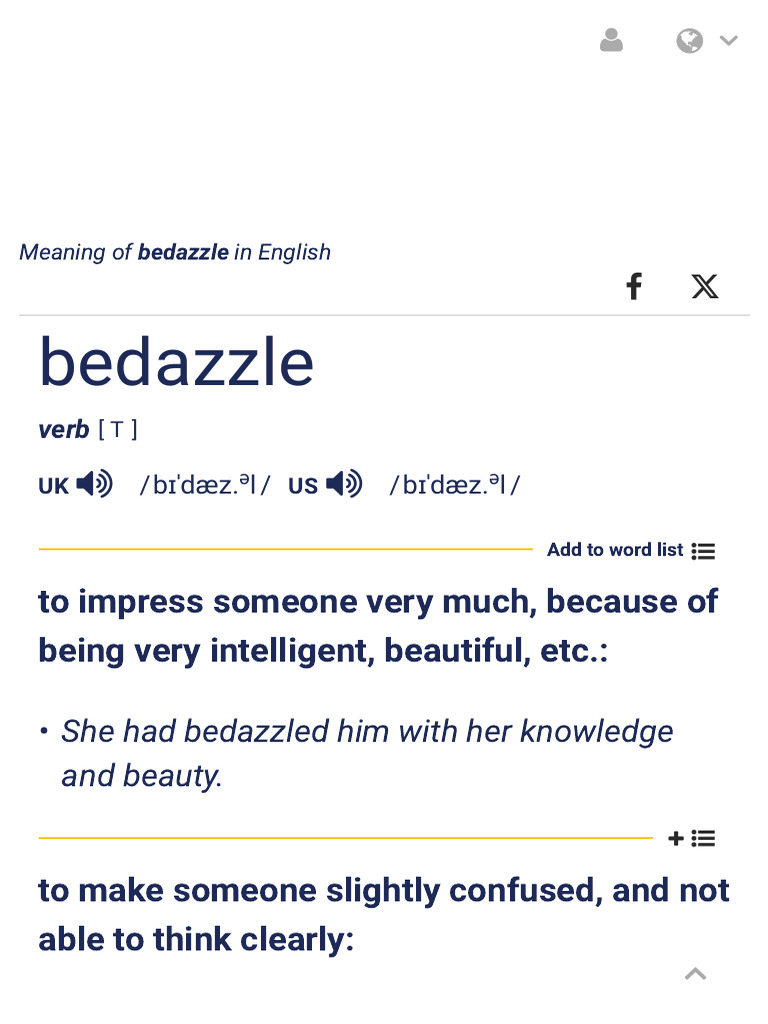 Bedazzle: Definition & Examples | PDF | Linguistics | Lexicology