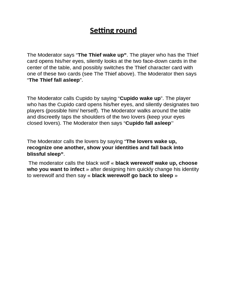 Setting Round | PDF | Werewolves