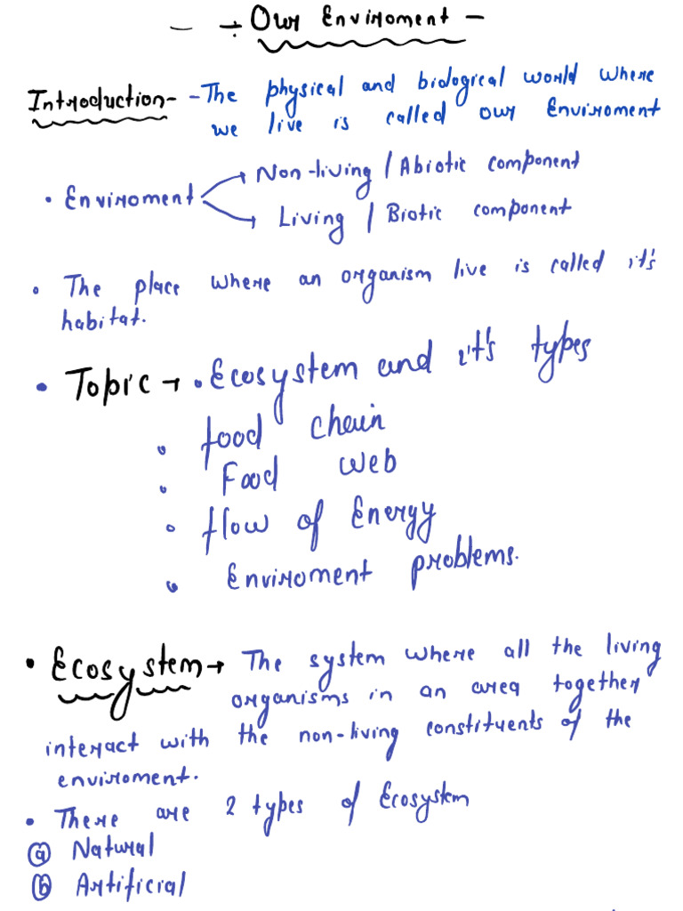 Our Environment Full Pdf Oxygen Ecosystem
