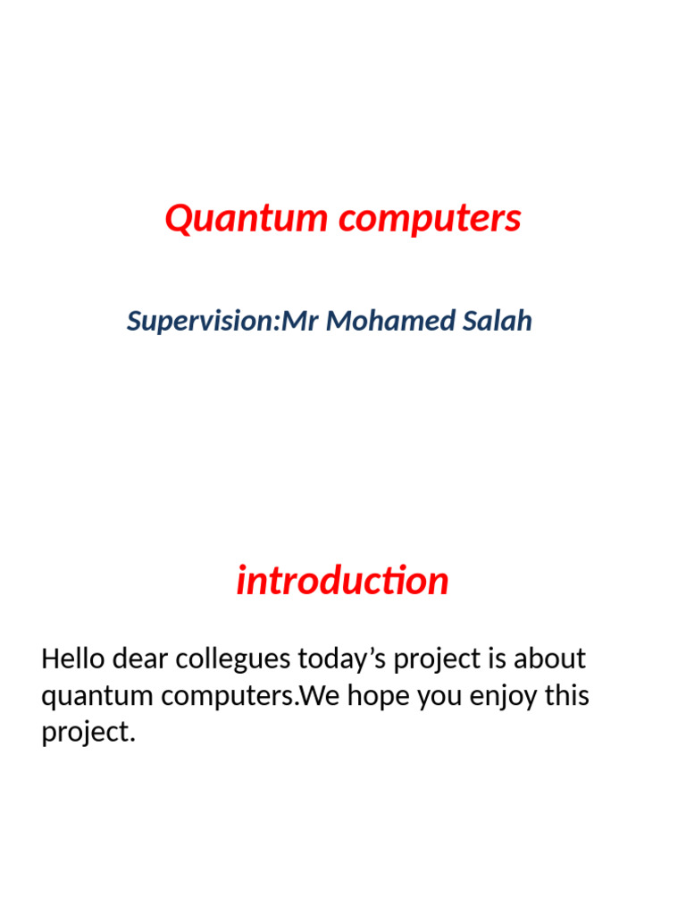 Quantum Computers Copy | PDF | Quantum Computing | Computer Science