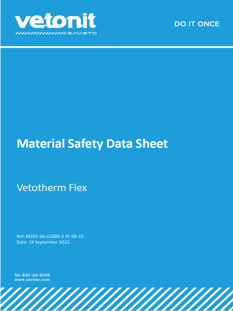 8.vetotherm Flex MSDS-SA-G1008-S-SF-09-23 | PDF | Safety | Occupational Safety And Health