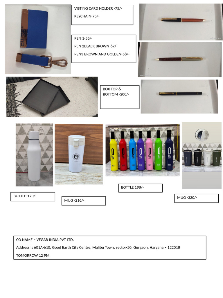 Vegar India Product Price List | PDF