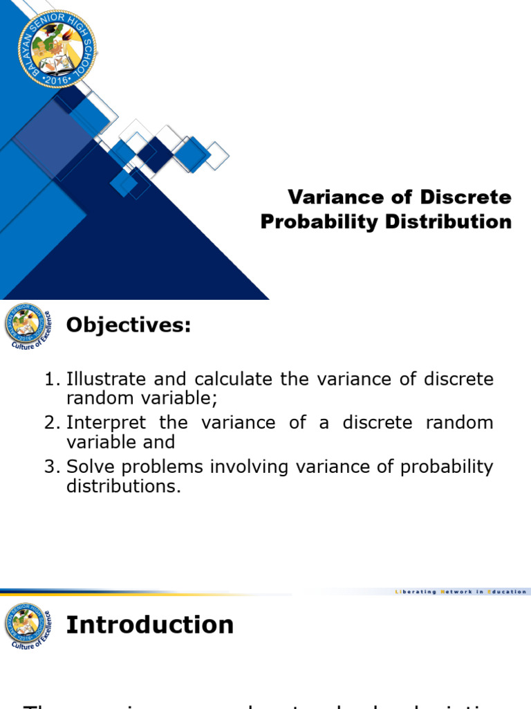 Variance in Probability Distributions | PDF | Variance | Standard Deviation