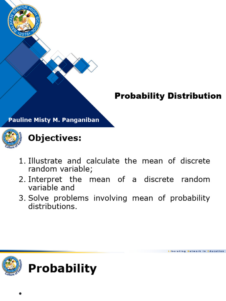 Finding-the-Mean-of-Discrete-Random-Variable | PDF | Probability Distribution | Mean
