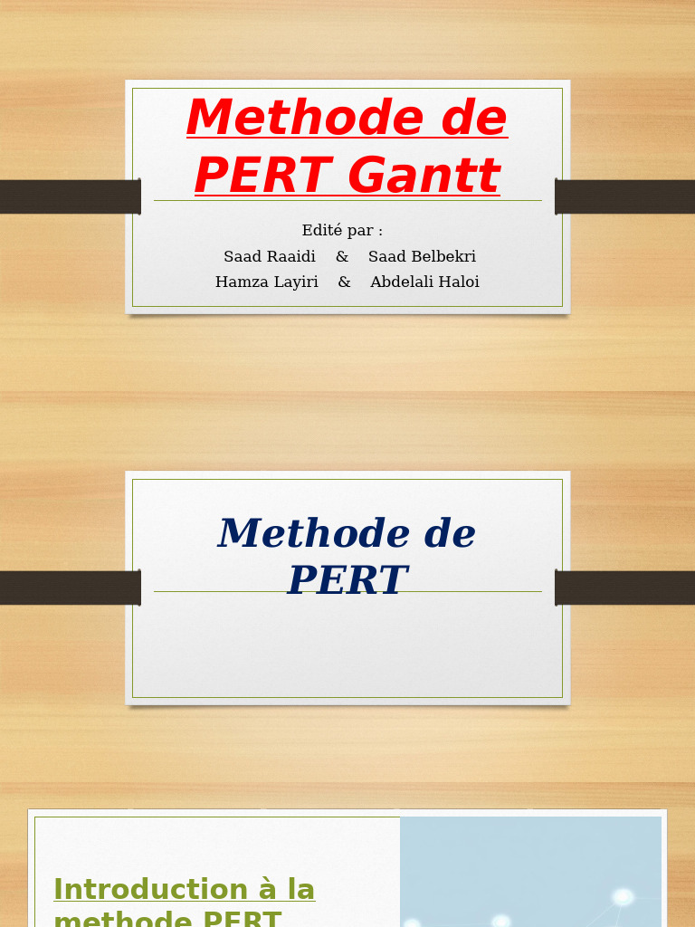Methode de Pert Et Gantt | PDF | Planification | Gestion de projet