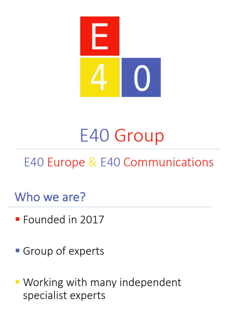 Smart21-E40 group | PDF