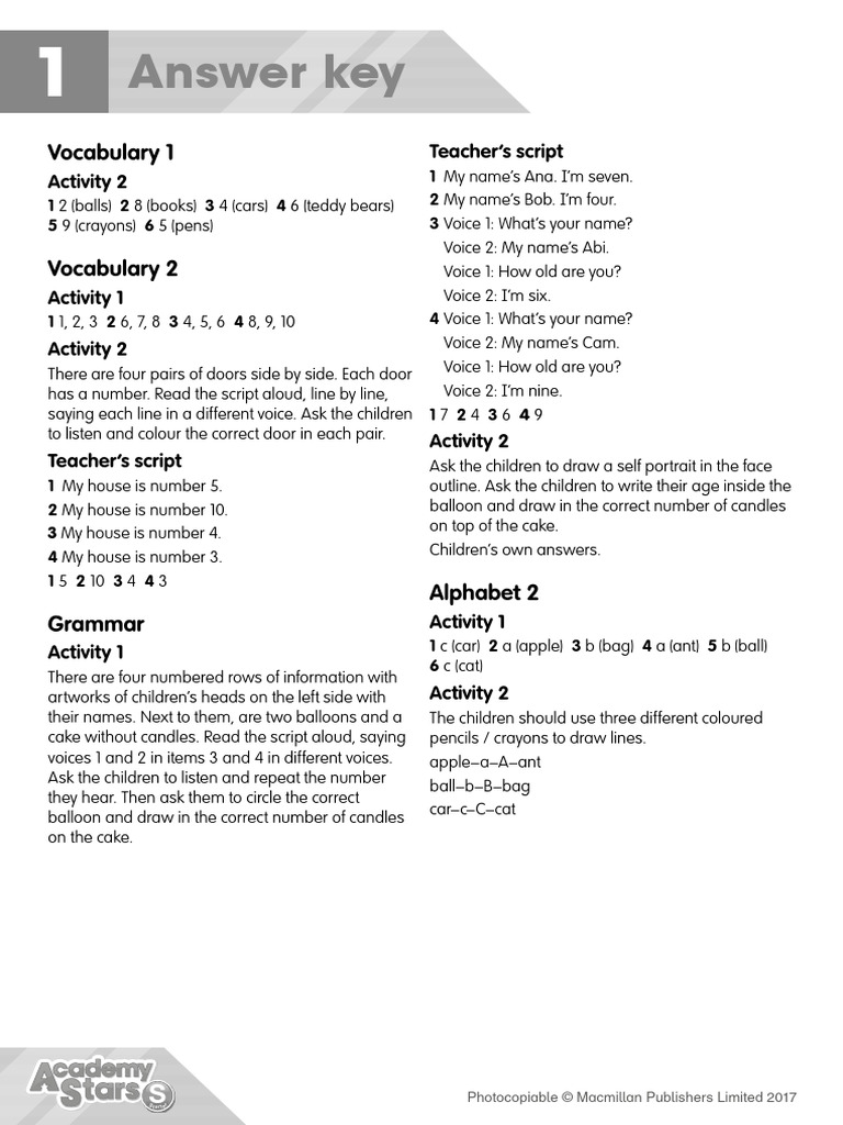 As TRCS U1 06 Answer Key | PDF | Writing | Linguistics