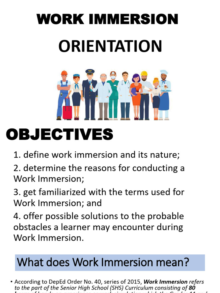 Module 1 Work Immersion 24 25 | PDF | Curriculum | Partnership