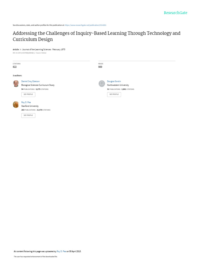 Download | PDF | Inquiry Based Learning | Learning