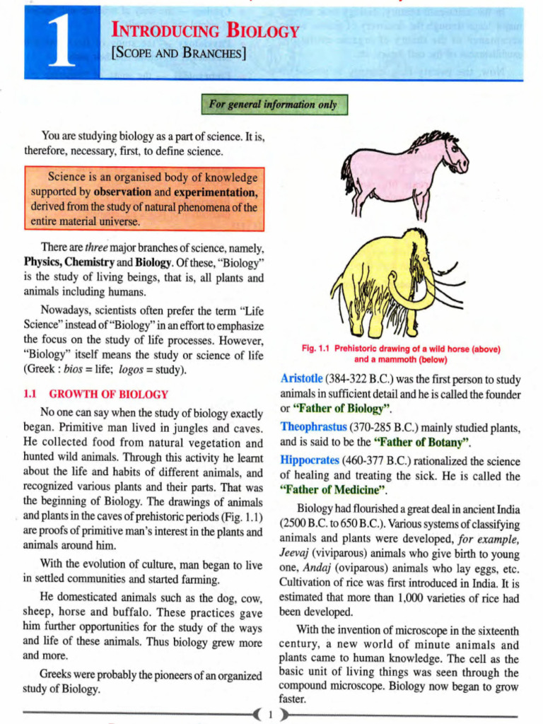 ICSE Class 9 Biology Chapter 01 Introducing Biology | PDF
