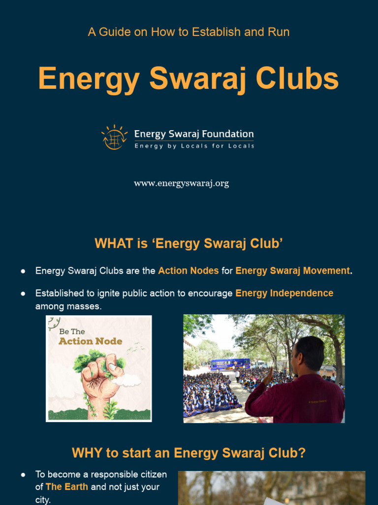 Energy Swaraj Club - A Guide KEGIliQ | PDF | Nature | Climate Change