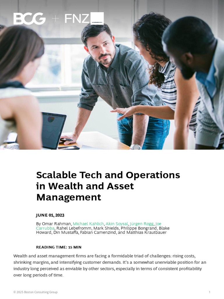 Technology and Operations in Wealth and Asset Management | PDF ...