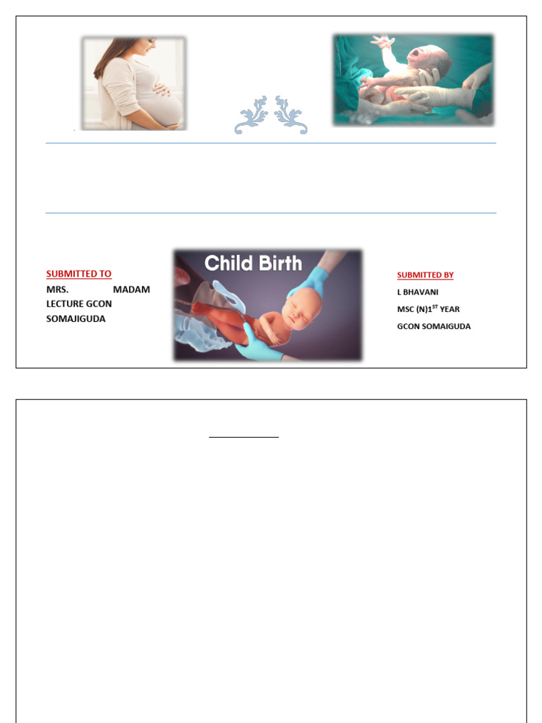 Normal Labour and Its Stages Overview | PDF | Childbirth | Uterus