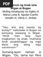 Nagkaroon NG Anak Sina Bugan at Wigan (Gamit NG Pandiwa) | PDF
