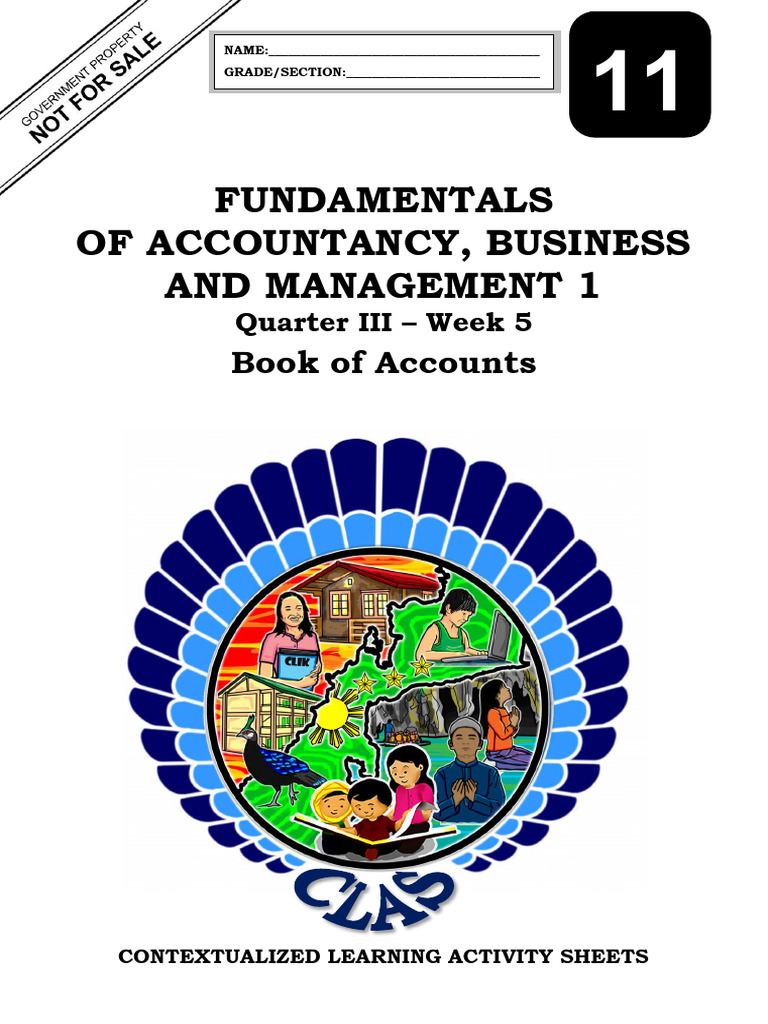 Abm 11 Fabm1 q3 Clas5 Book-Of-Accounts v8-Joseph-Aurello | PDF | Debits ...