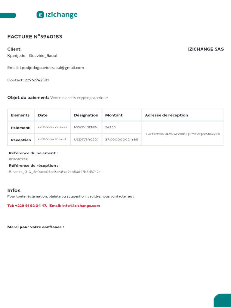 Facture 5940183 | PDF