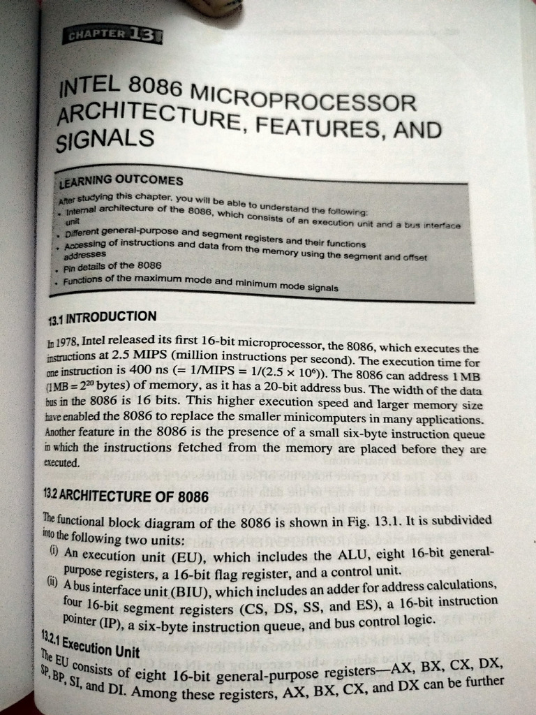 Intel 8086 Architecture, Features & Signals | PDF | Computer Architecture | Computer Memory