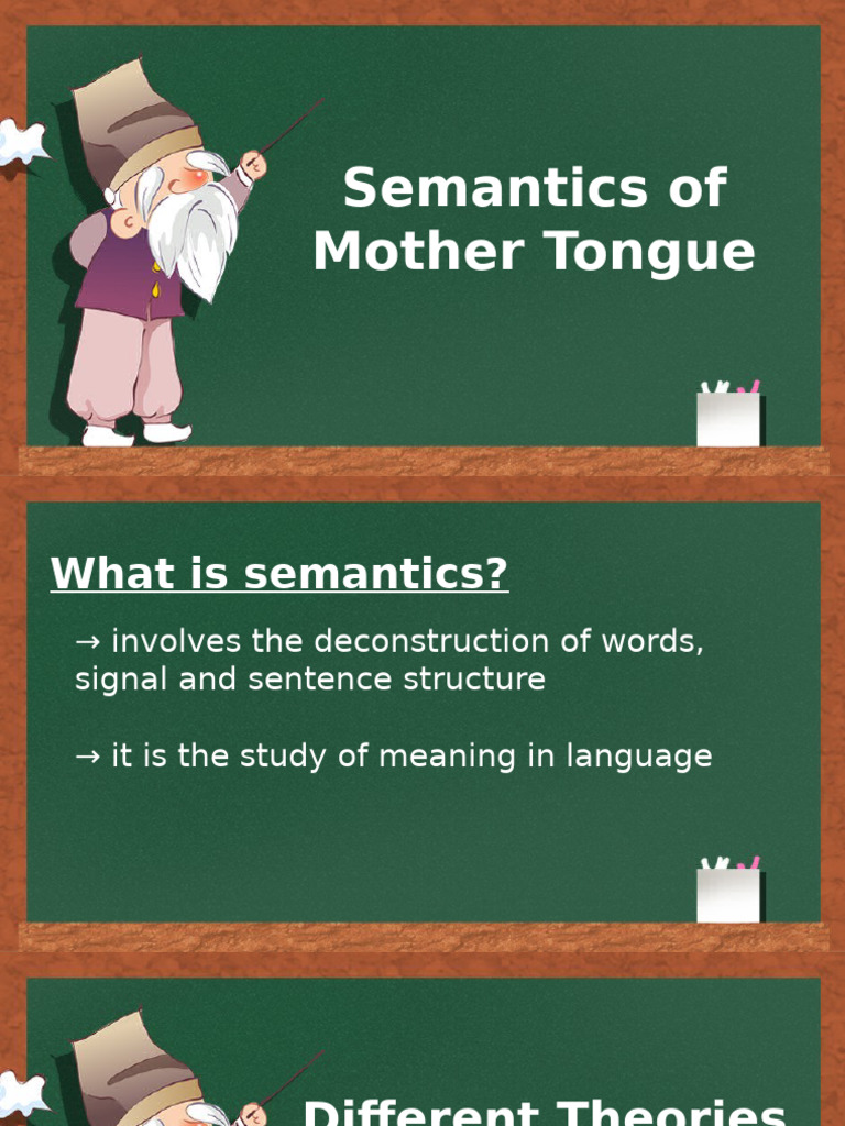Understanding Semantics in Language | PDF