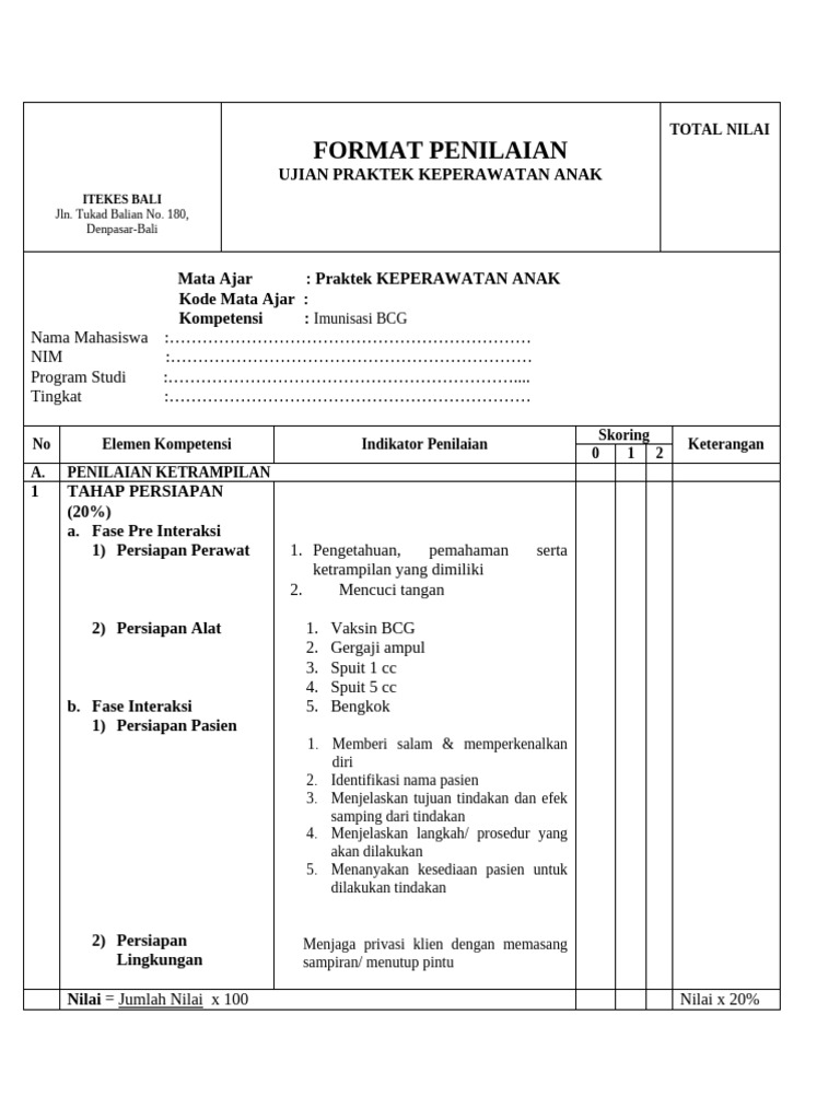 Check List BCG 2 | PDF