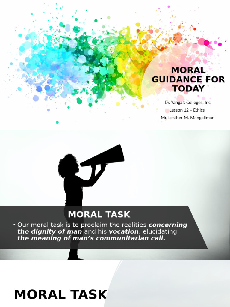 Moral Guidance For Today | PDF