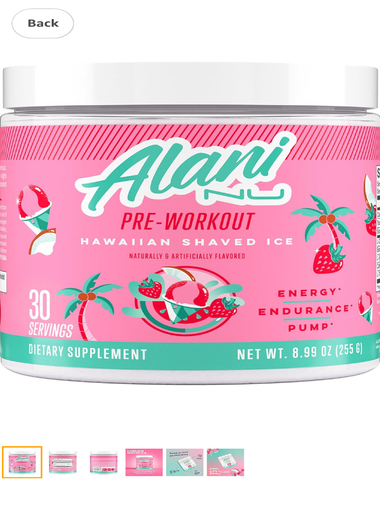 Alani Nu Pre Workout Powder HAWAIIAN | PDF