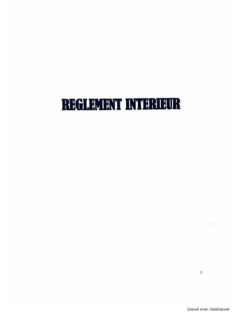 Reglement Interieur MPS | PDF