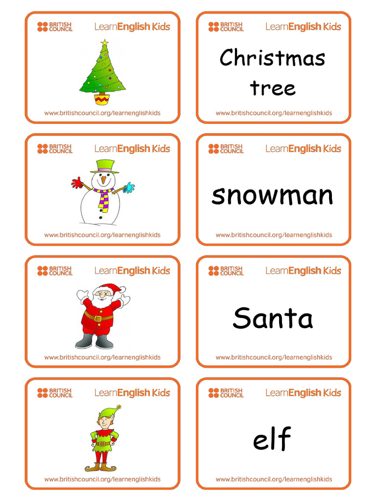 Flashcards Christmas | PDF