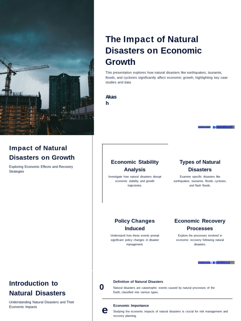 Natural Disasters and Economic Growth Analysis | PDF | Natural ...